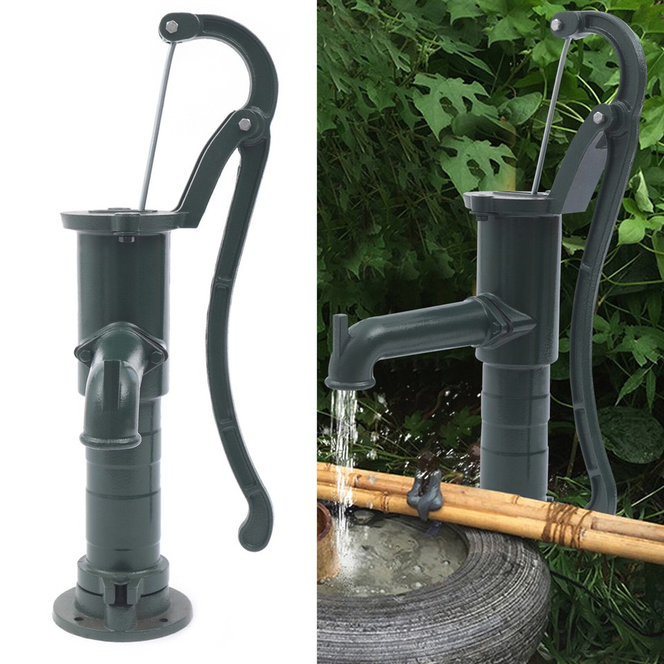 Hand Water Pump Well Pitcher Pump Cast Press Suction Yard Garden Pond ...