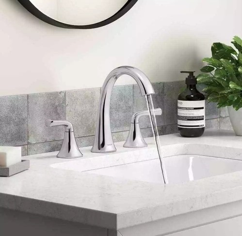KOHLER Sundae K-R28797-4D-CP 8 in. Widespread Bathroom Faucet in ...