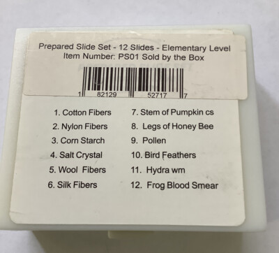 Prepared Slide Set Elemntary Level PS01 | eBay