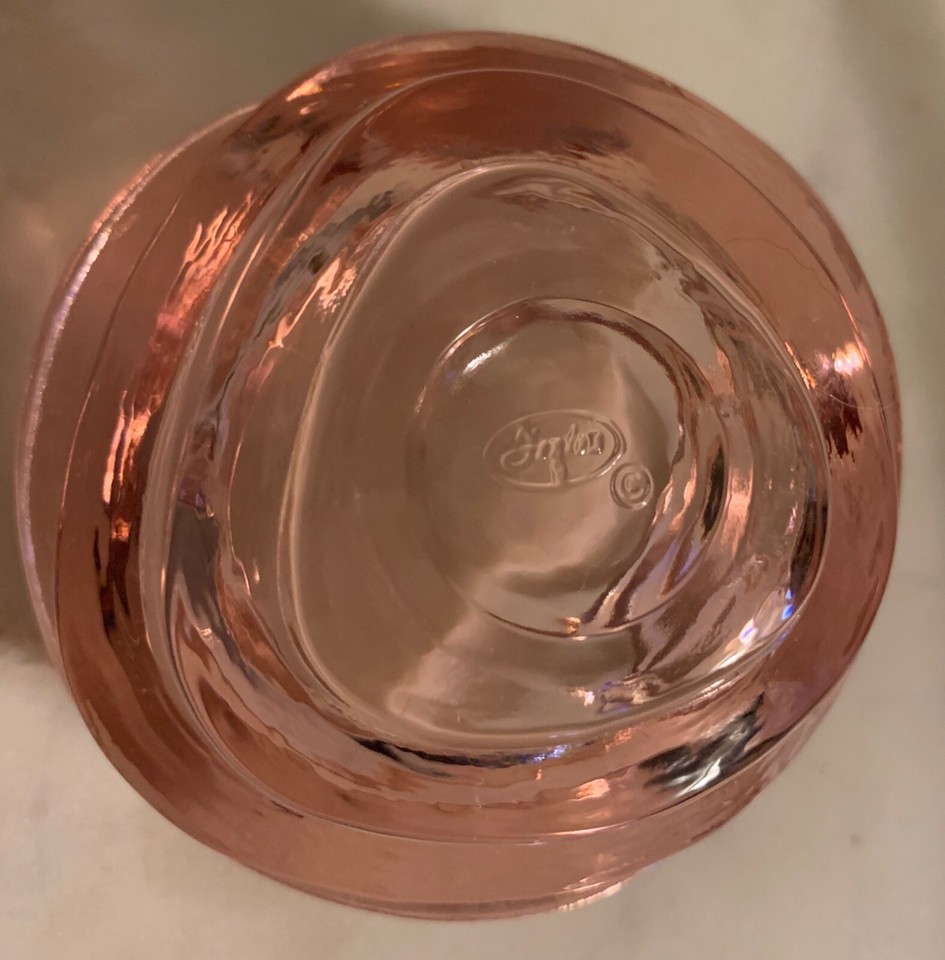 Vintage FENTON Petal Pink PEAR SHAPED Trinket Box 2pcs Awesome! | eBay