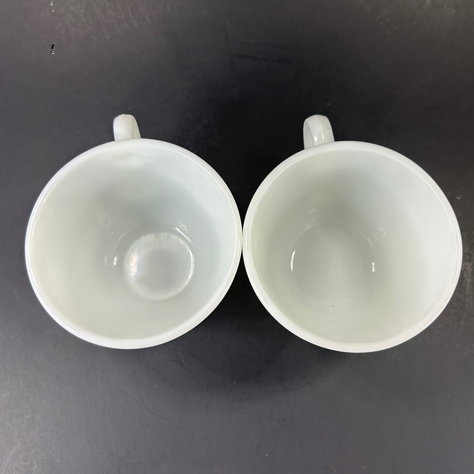 Pyrex Corning NY White Milk Glass Coffee Cups Mugs Set of 2 Minimalist ...