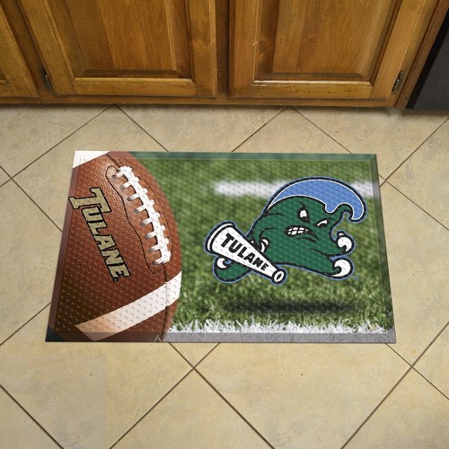 NCAA - Tulane Green Wave Rubber Scraper Door Mat Angry Wave Logo Photo ...