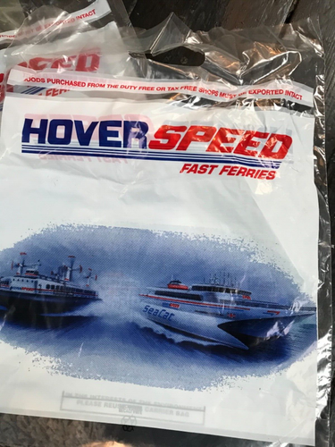 Hoverspeed seacat Duty Free bags Channel hovercraft seacat ferry ...