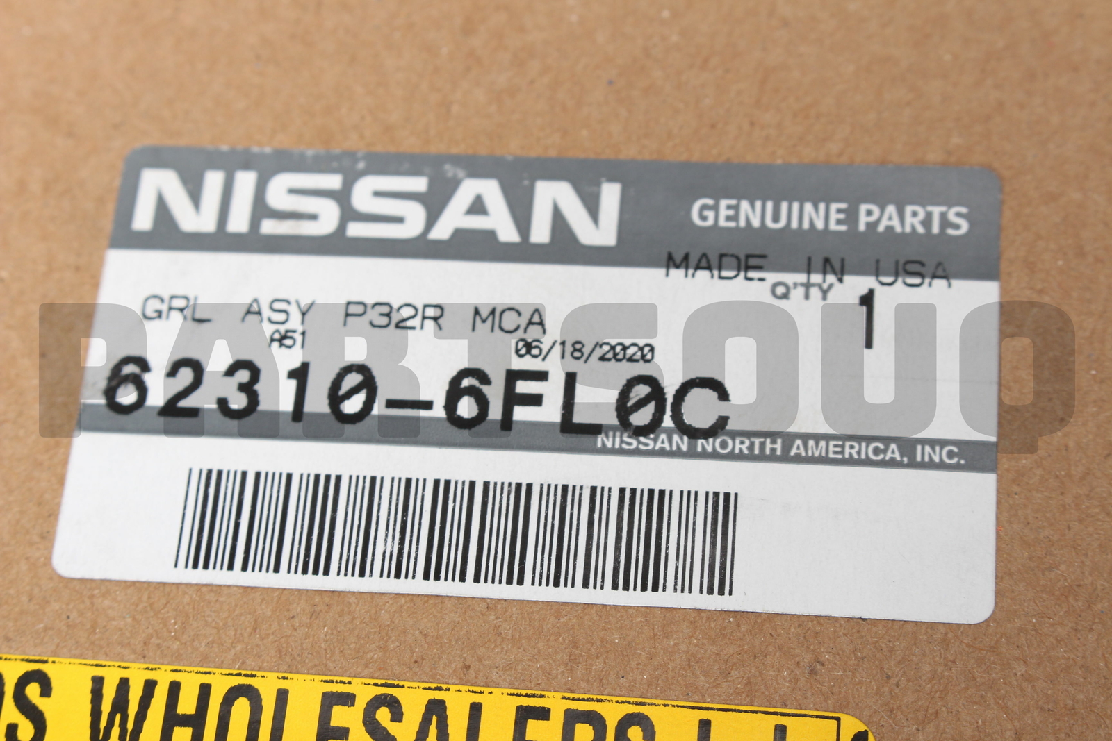 623106FL0C Genuine Nissan GRILLE ASSY-FRONT 62310-6FL0C | eBay