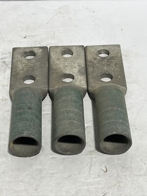 (LOT OF 3) Burndy Compression Crimp Lug YA36-2N 600 Kcmil 2-Hole NOS | eBay