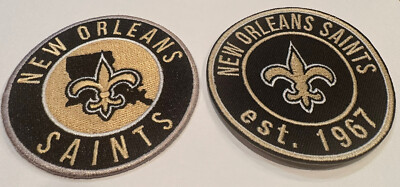 (2)-NEW ORLEANS SAINTS Vintage Style Embroidered Iron On Patch 3”X 3 ...