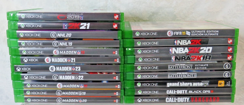 Lot Of 20 Assorted XBox One Games / Used Untested / Madden / Nba K2 ...