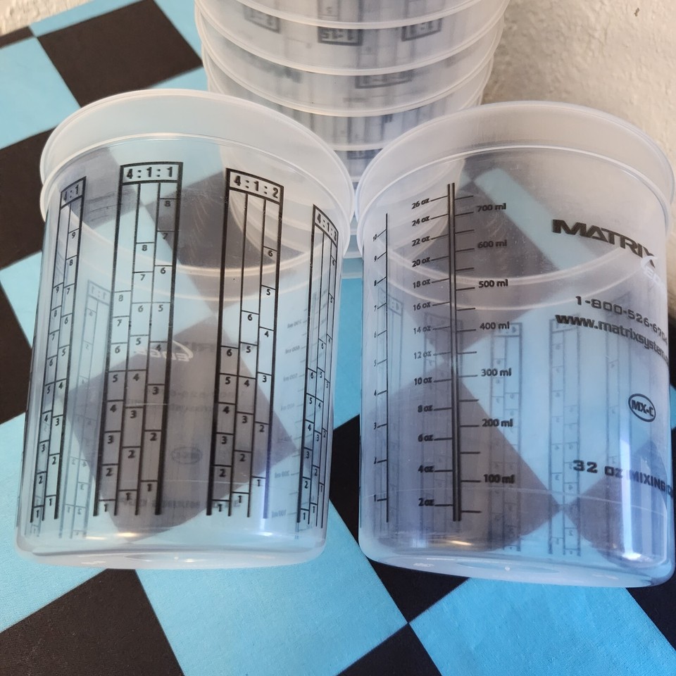100 MATRIX OEM QUART Plastic Mixing Cups 1 Box of 100 -FREE SHIPPING ...