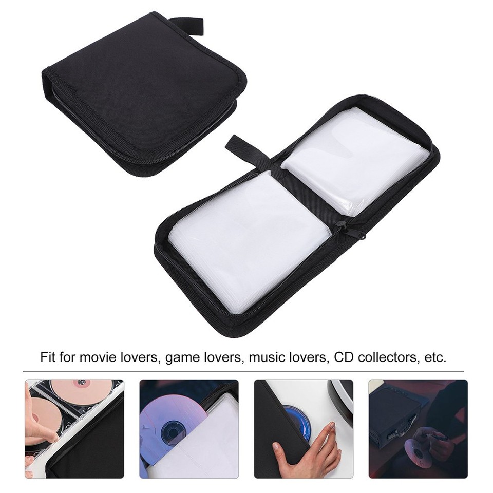 2pcs CD Case VCD Storage Pouch Car DVD Organizer Disc Storage Case (40 ...