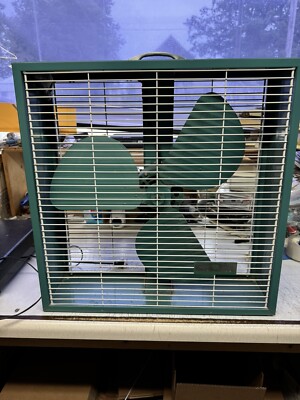 Vintage Emerson Electric 2 Speed Box Fan Aqua Blue Turquoise 746310-AW ...