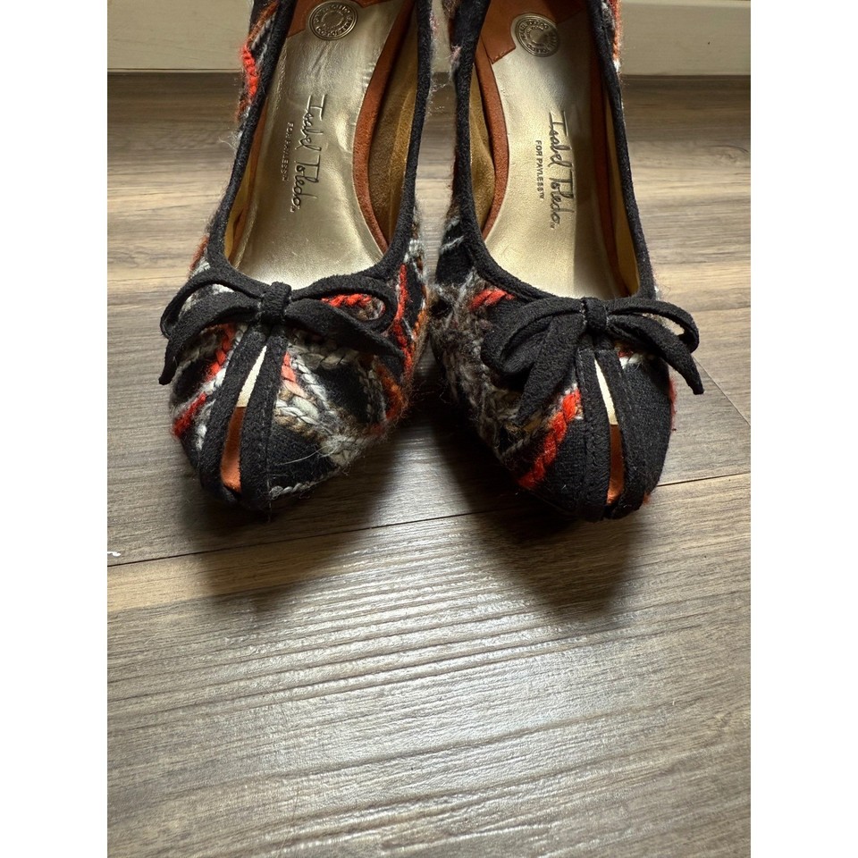 Y2K Chunky Platform Heels with Yarn Isabel Toledo Payless Peep Toe Bow ...