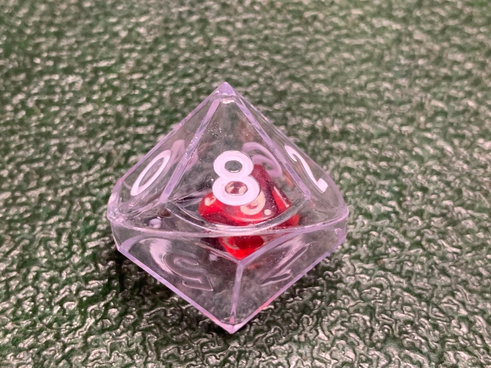 Double D10 - Small Ten in Large Ten Dice - Clear RPG Tabletop Gaming ...