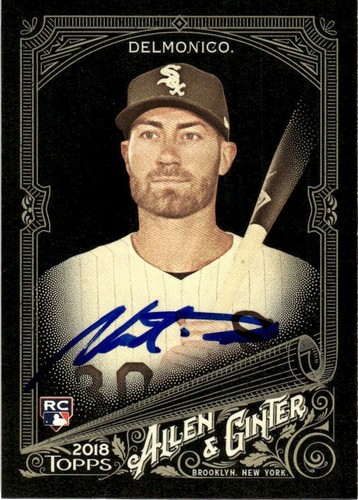 2018 Topps Allen & Ginter X Baseball Nicky Delmonico RC White Sox #33 ...