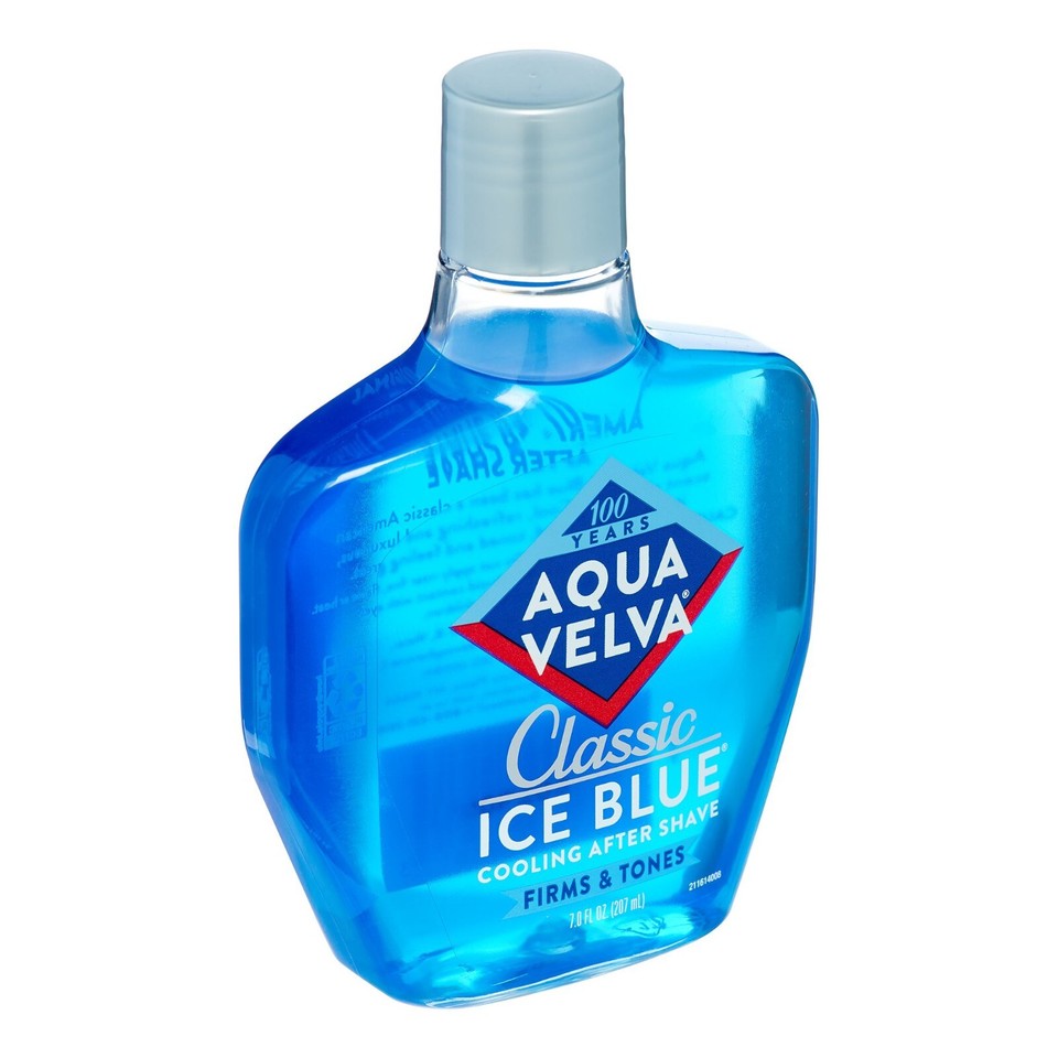 Aqua Velva Classic ICE BLUE COOLING AFTER SHAVE FIRMS & TONES America's ...