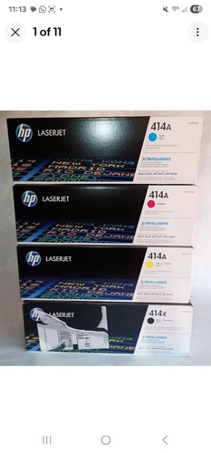 HP 414A 414X BLACK CYAN MAGENTA YELLOW TONER SET | eBay