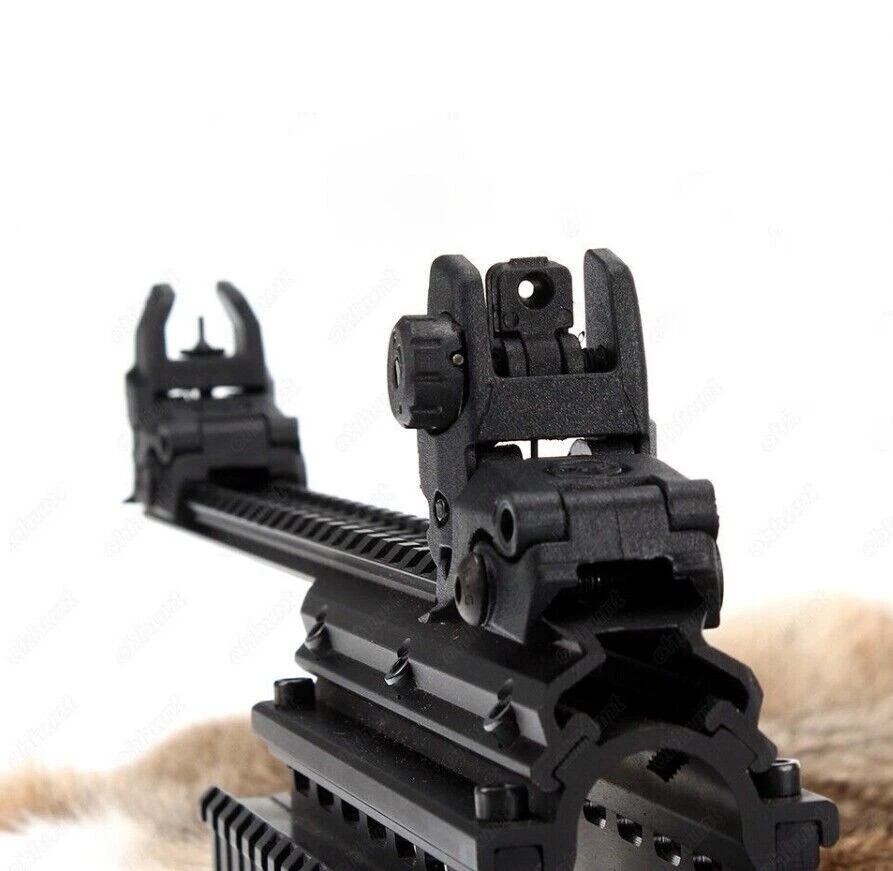 NEW Flip Up Sight New Generation Front & Rear Back Up Sight Set Black ...
