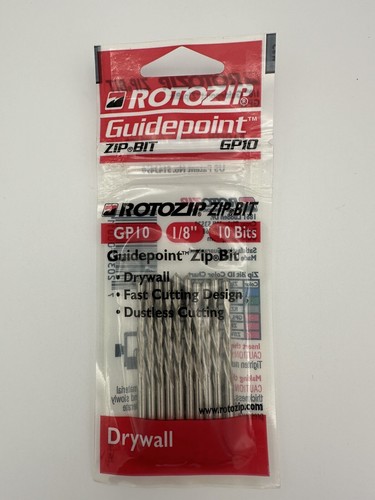 RotoZip GP10 1/8-Inch Drywall Guidepoint Cutting Bits (10-Pack) NEW ...