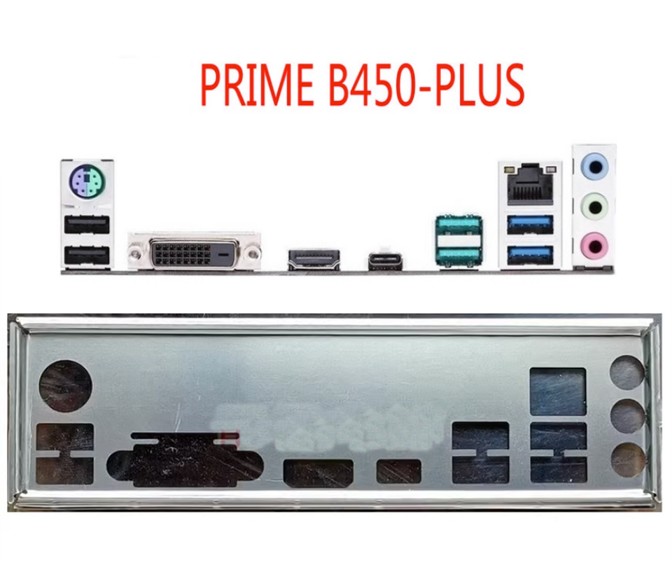 OEM I/O IO shield Backplate For ASUS PRIME B450-PLUS Motherboard Rear ...