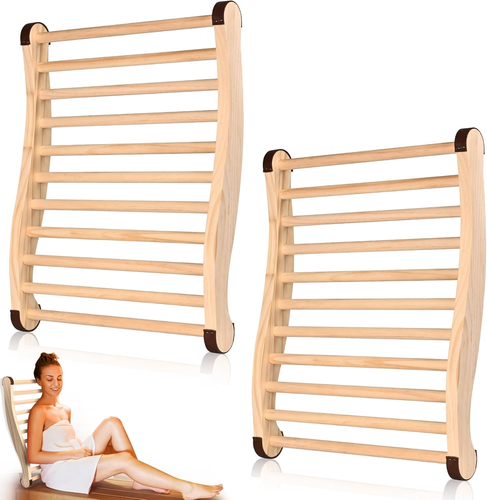 2-Pack Ergonomic Sauna Backrest with Non-Slip Pads for Ultimate Comfort ...