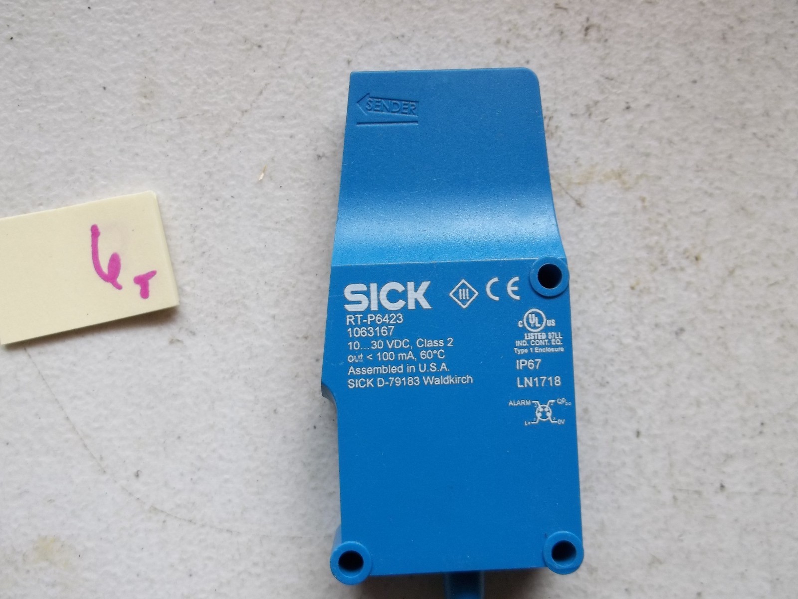 NEW NO BOX SICK PNP 300 MM ALARM RT-P6423 1063167 (158-3) | eBay