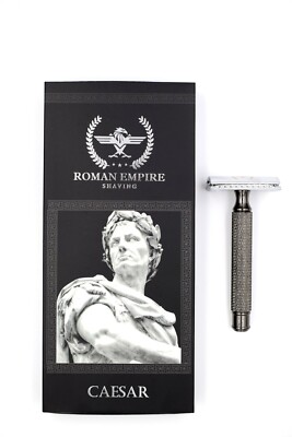 Roman Empire Shaving Caesar Gun Metal Safety Razor with 20 Blades | eBay
