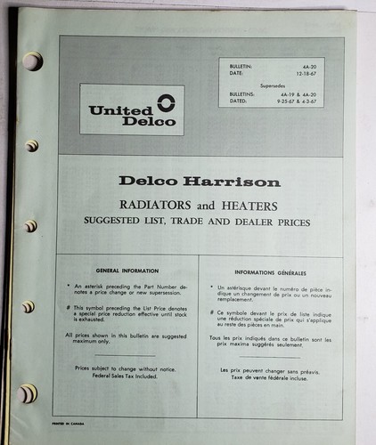 4 of United Delco Harrison Automotive Radiators & Heaters Parts ...