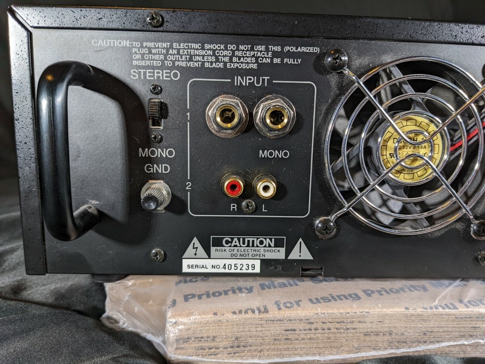 RadioShack MPA-250 Stereo Amplifier Fan Cooled 2 Ch -250 Watt - Used ...