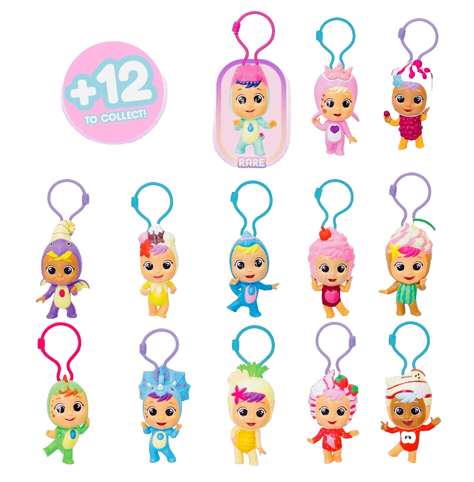 CRY BABIES ICY WORLD MAGIC TEARS MINI DOLL FIGURES 3 KEYCHAINS 2 BLIND ...