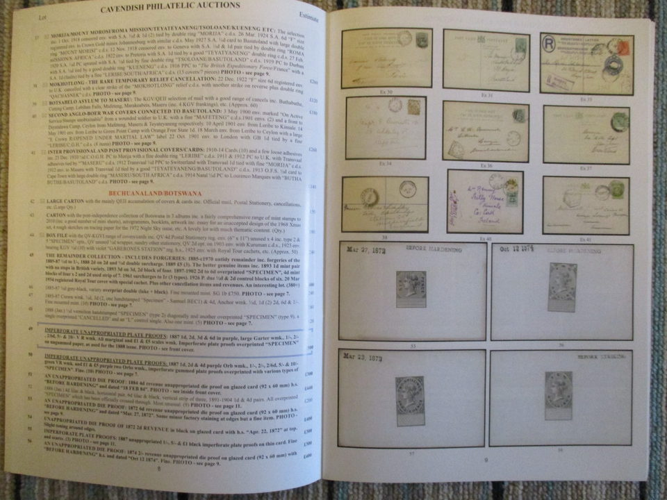 Collection of 12 philatelic auction catalogues from various auction ...