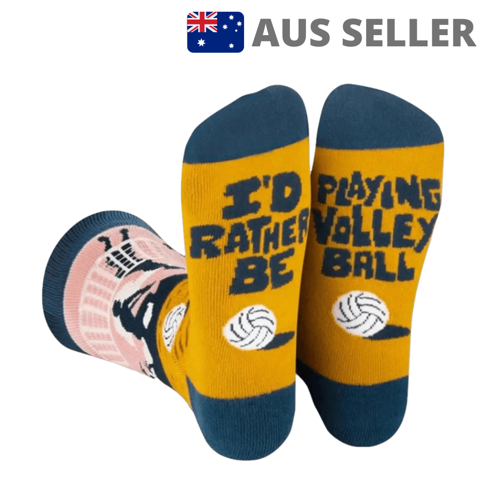 Unisex I'd Rather Be Playing Volleyball Socks Ball Sports Christmas ...