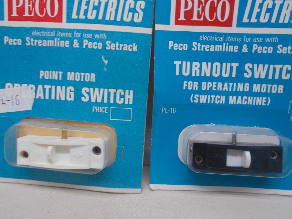 PECO-PL 16-2 PKS-OPERATING SWITCH & 1PK -TURNOUT SWITCH-HO SCALE | eBay