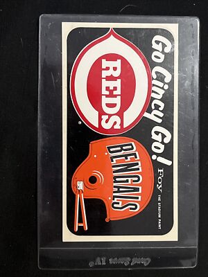 Vintage New Cincinnati Reds/ Cincinnati Bengals Bumper Sticker Decal | eBay