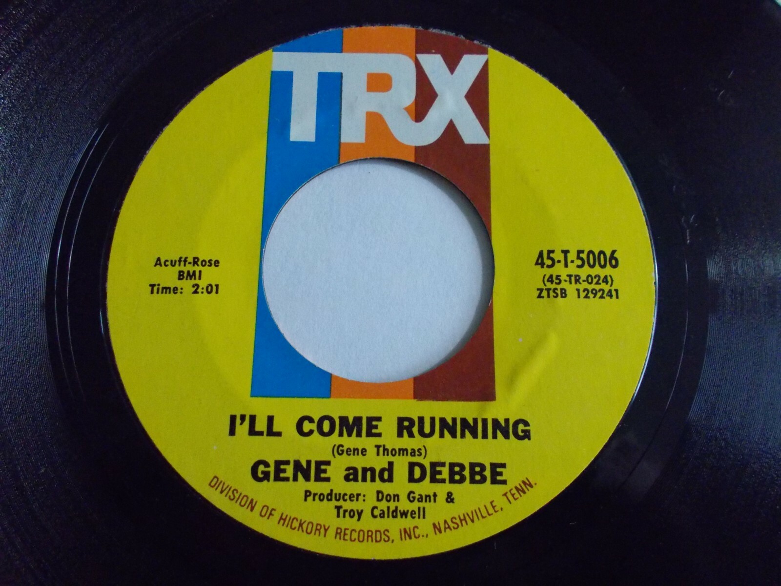 Gene & Debbe Playboy / I’ll Come Running 45 1967 TRX Vinyl Record | eBay