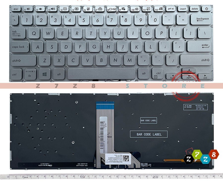 New ASUS VivoBook 14 X409 X409U X409UA X409FA X409JA Keyboard Silver US ...