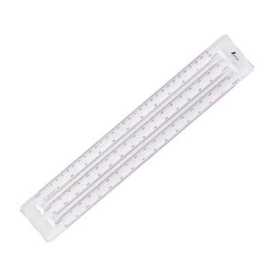 SHINWA Acrylic Scale Measure Ruler Reduction Rule for Architect 30cm ...