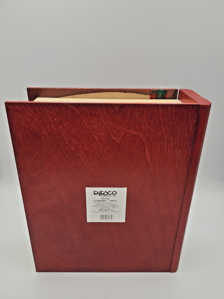 RAGGEDY ANN & ANDY Beautiful Red Wooden Book BOX DISPLAY for FIGURINES ...