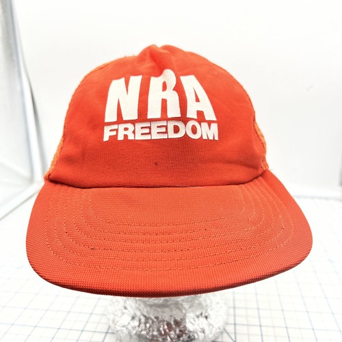 NRA National Rifle Association Freedom Orange Hunting Hat Cap Vintage ...