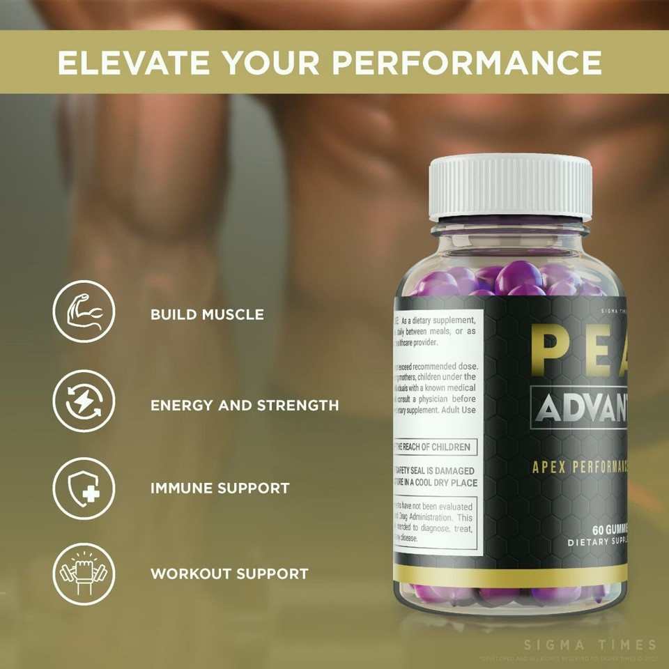 (3 Pack) Peak Advantage Extra Strength Gummies for Male Vitality & Stamina | eBay