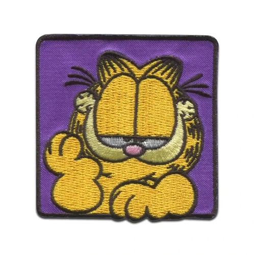 Garfield Comic Nickelodeon Square Purple Garfield Smiling Patch New ...