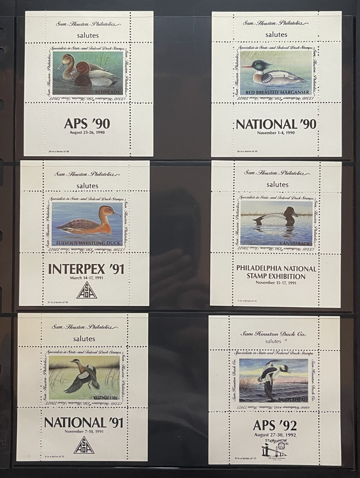 Set of 38 88'-93' Sam Houston Duck Co Philatelics Salute Federal Junior ...