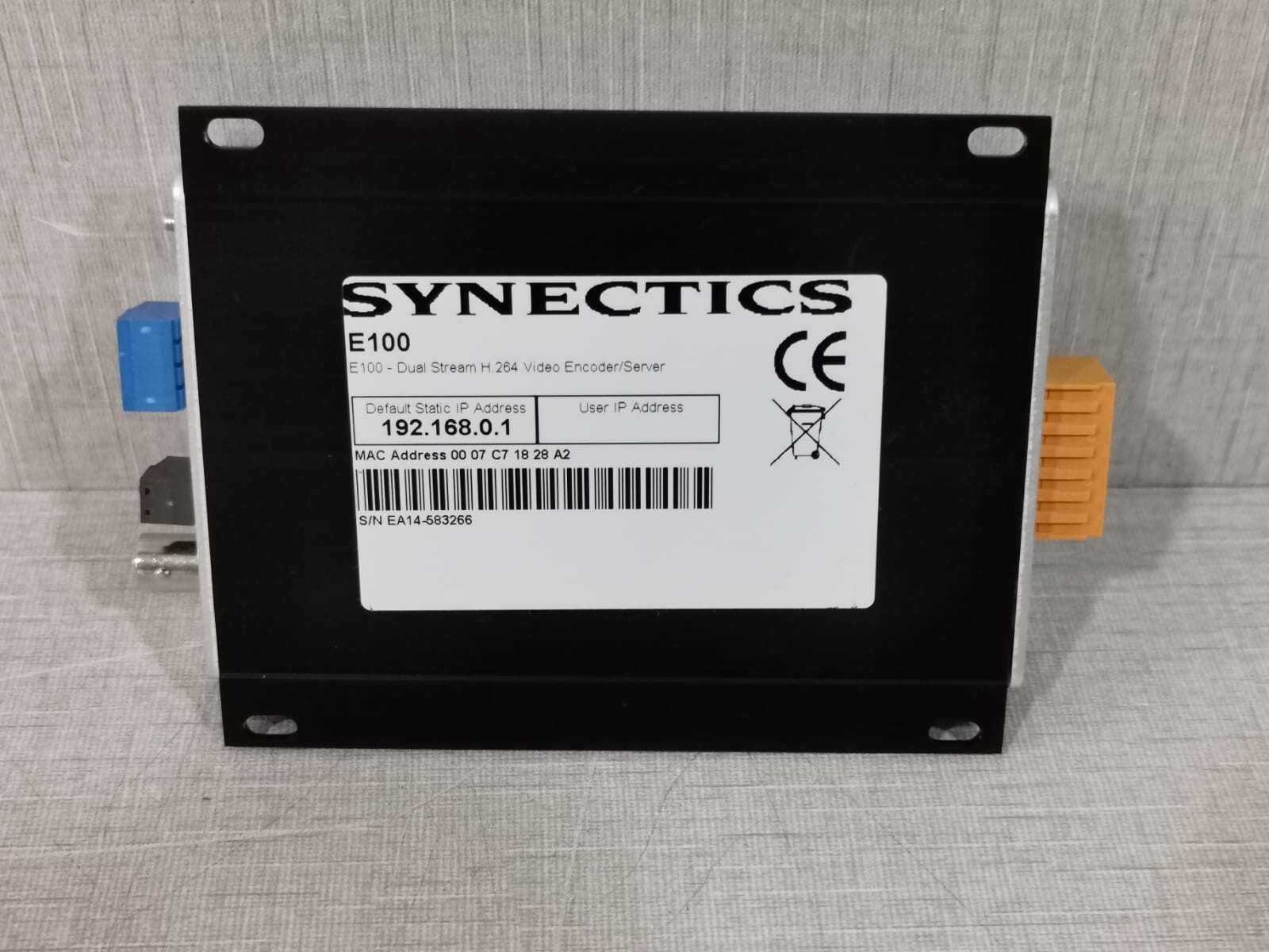 SYNECTICS E100 Dual Stream H.264 Video Encoder/Server | eBay
