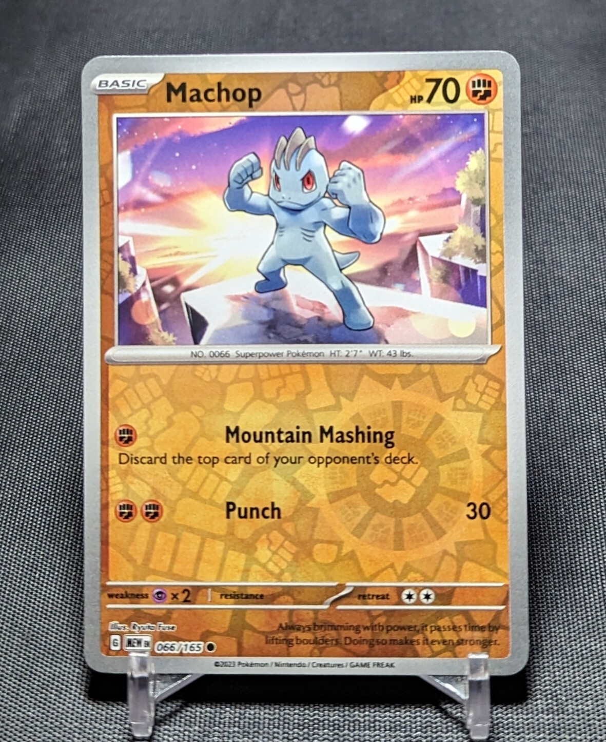 Machop Common Reverse Holo 2023 Scarlet & Violet 151 Pokemon TCG Card ...