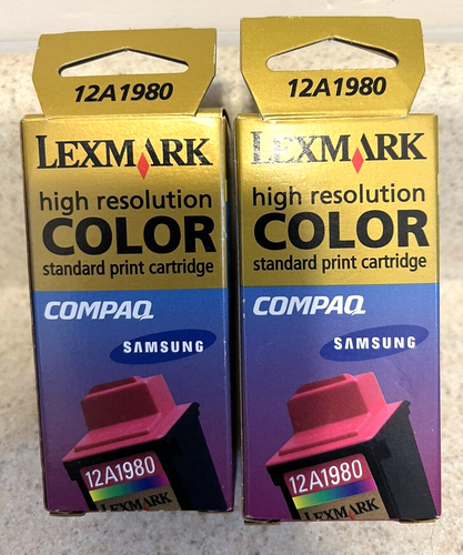 Genuine Lexmark 80 Tri-Color Ink Cartridge 12A1980 New Sealed Lot of 2 ...
