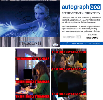 IDINA MENZEL signed Autographed "FROZEN 2" 8X10 PHOTO a PROOF Elsa ACOA ...