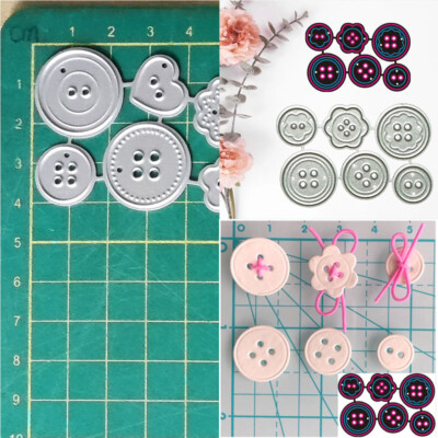 Button Metal Cutting Dies Scrapbooking Paper Crafts Embossing Stencil ...