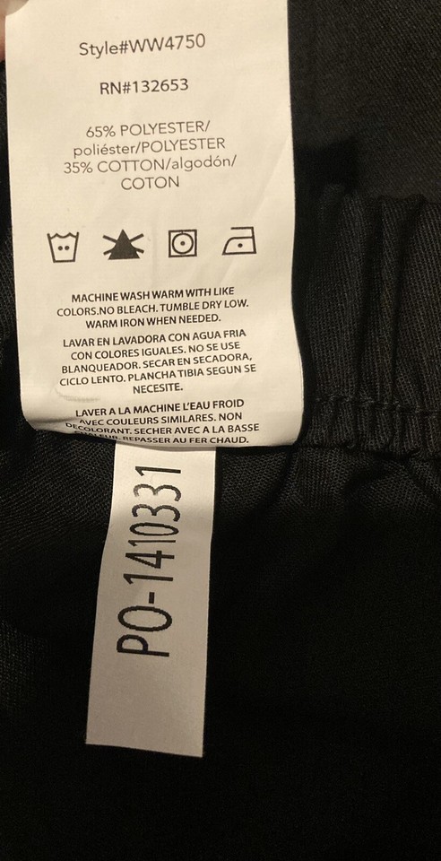 Wonder Wink Work Flex Women’s Classic Fit Scrub Pant, Black, New | eBay
