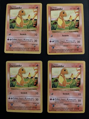 Pokémon TCG Charmander Base Set 46/102 Regular Shadowless Common | eBay