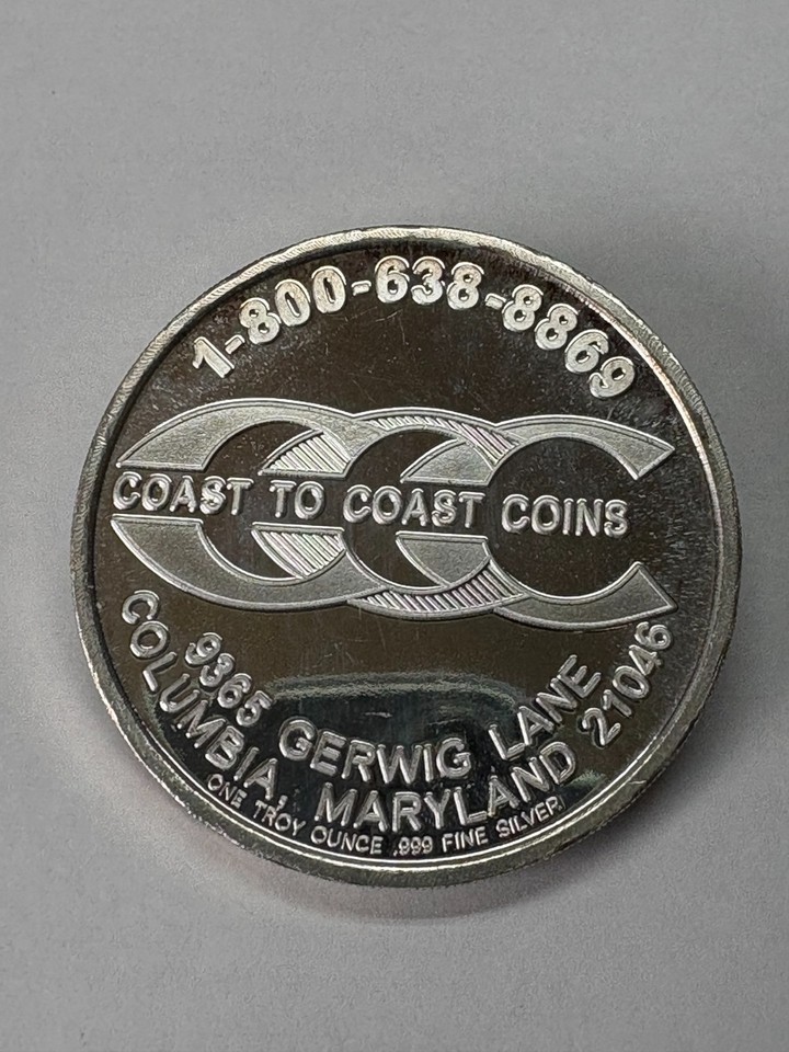 2001 Morgan Design Coast to Coast Coins 1 oz .999 Fine Silver Round | eBay