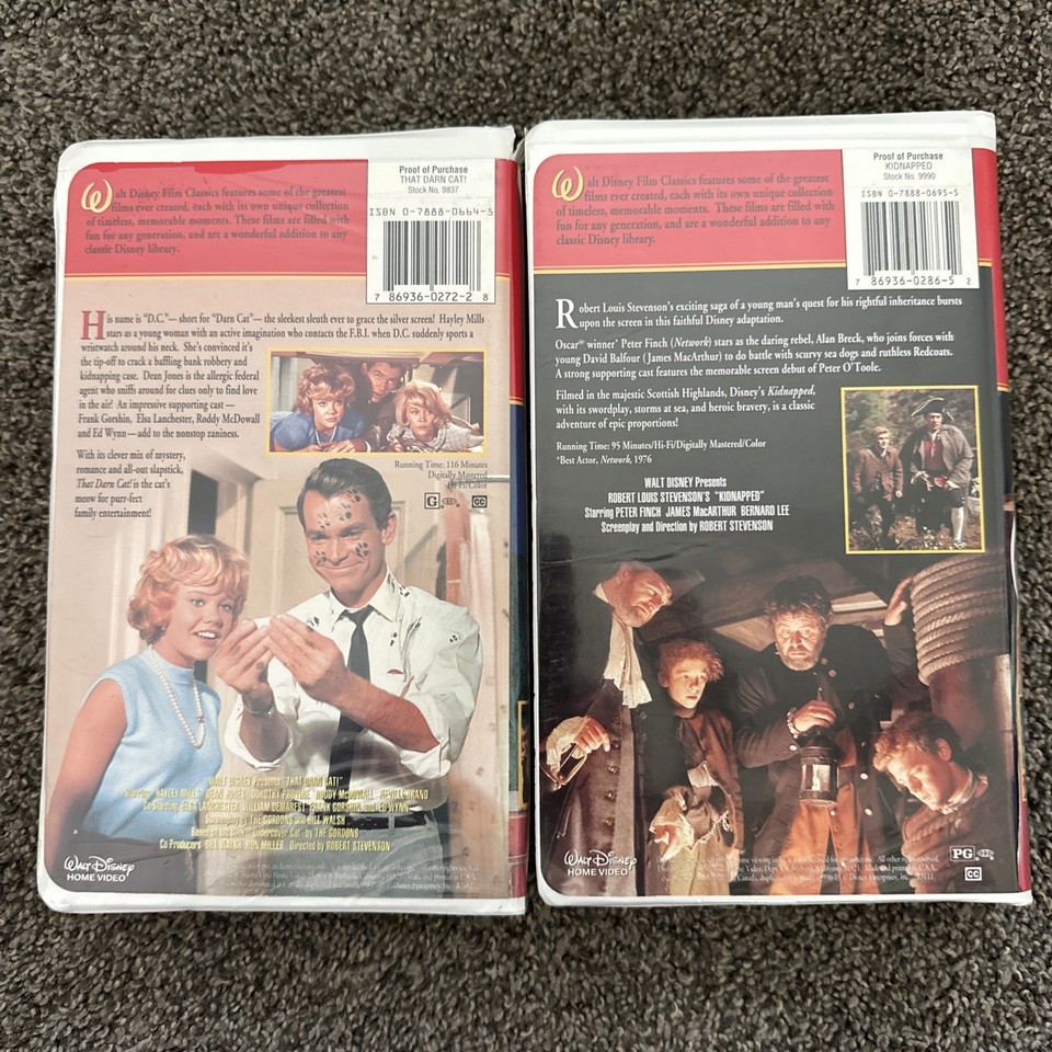 Disney Film Classics - Red Label VHS Tapes (Lot of 16) Family Movies ...