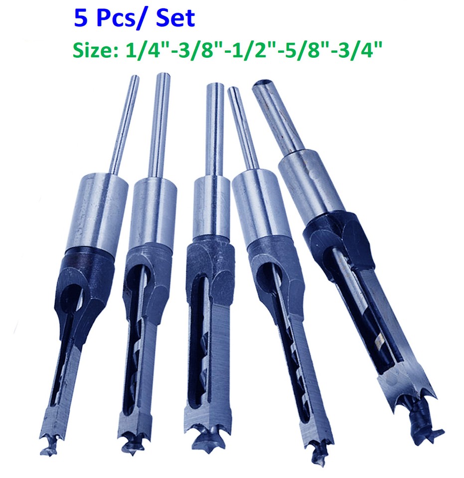 Woodworking Square Hole Drill Bit Mortise Chisel with 3/4" Shank Wood ...